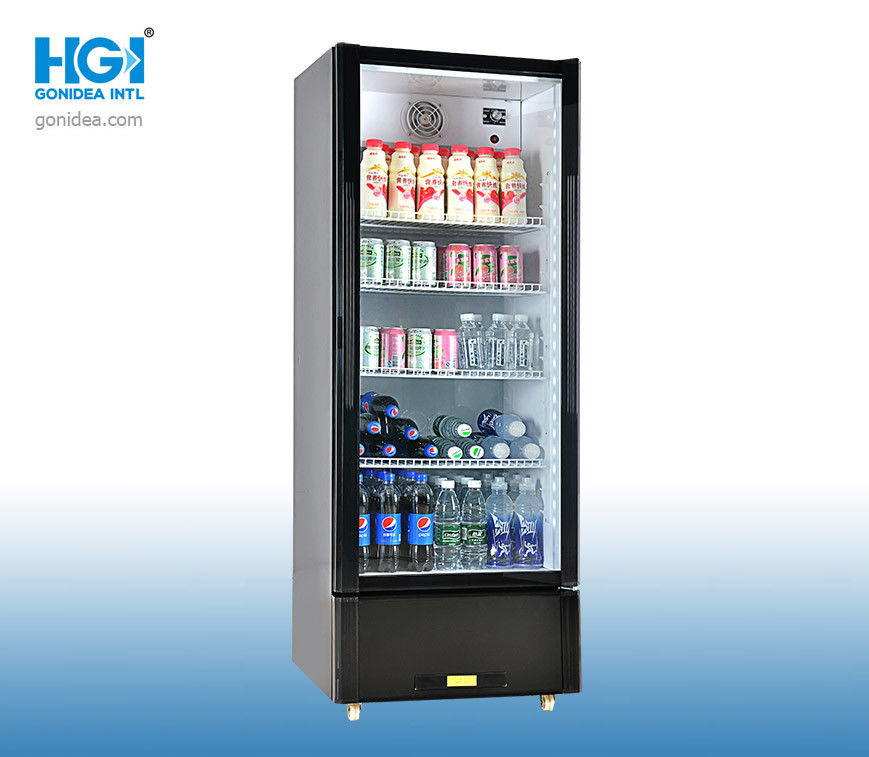 280L Upright Showcase Cooler Market 1.6m Double Glass Door Display Kulkas